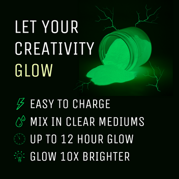 Glow In The Dark Powder - Fluorescent Red Glow Powder – Art 'N Glow