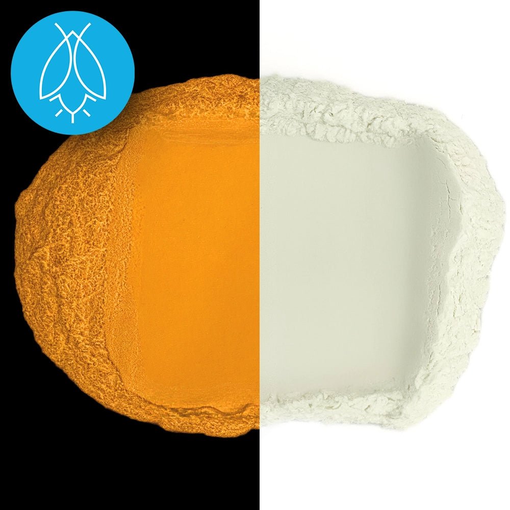 Glow In The Dark Powder - Neutral Orange Glow Powder – Art 'N Glow