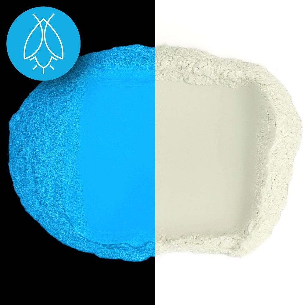 Glow In The Dark Powder - Neutral Sky Blue Glow Powder – Art 'N Glow